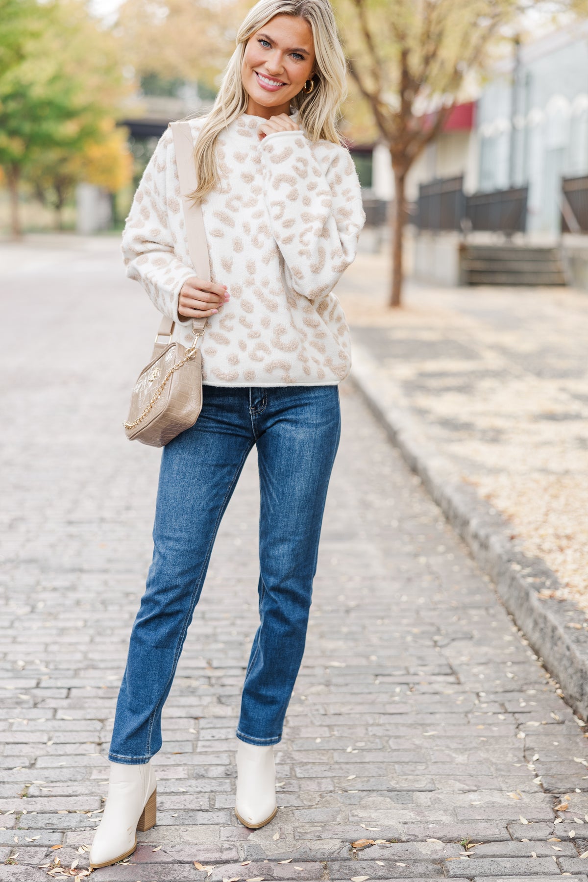 Work With You Ivory Leopard Sweater – Shop the Mint