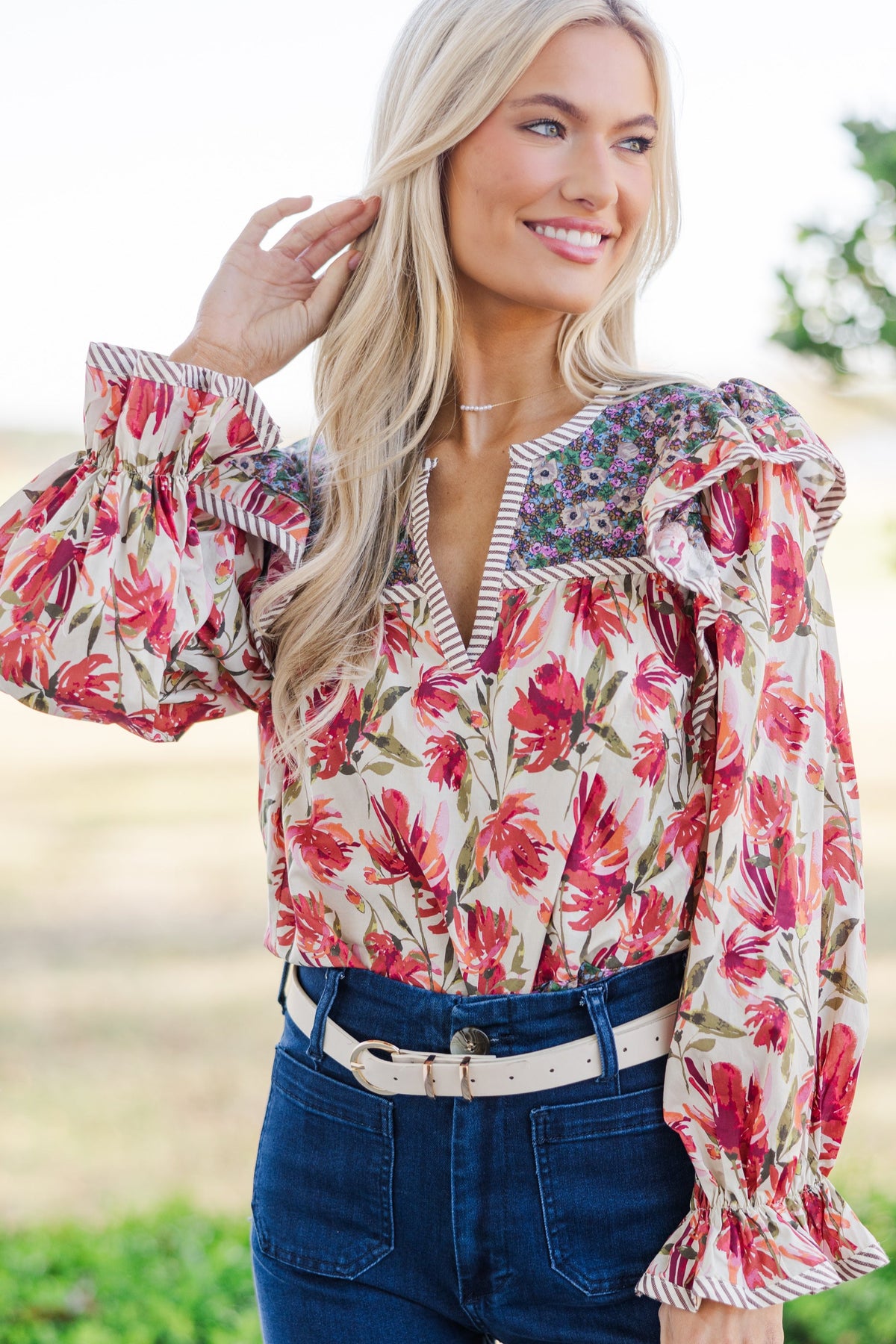 All So Good Berry Pink Floral Blouse – Shop the Mint