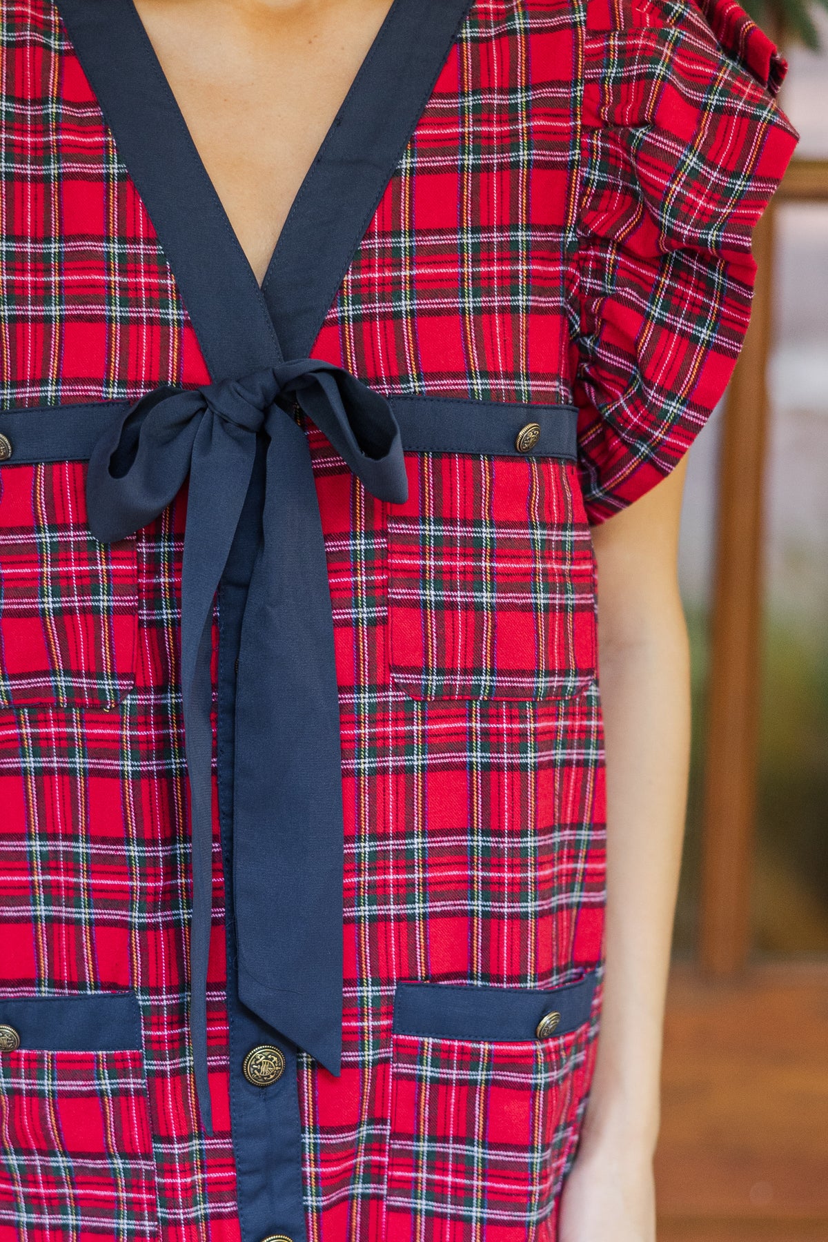 Easy To Find Red Plaid Dress – Shop the Mint