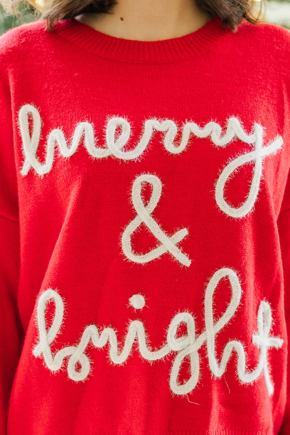 Merry & Bright Cream Script Sweater – Shop the Mint