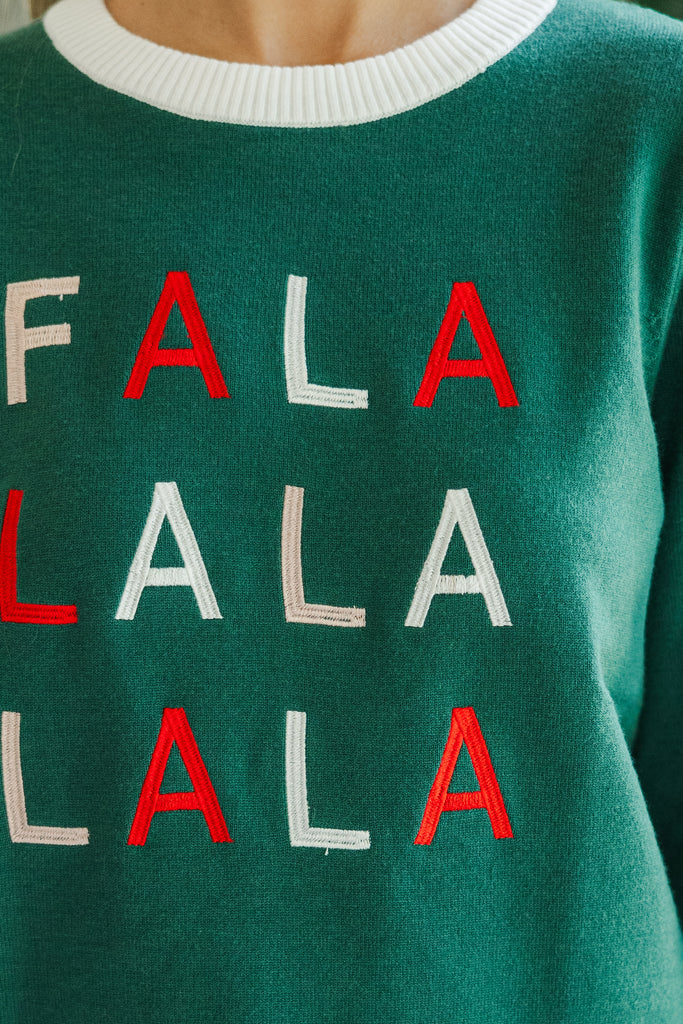 Falalala Emerald Green Novelty Sweater – Shop the Mint