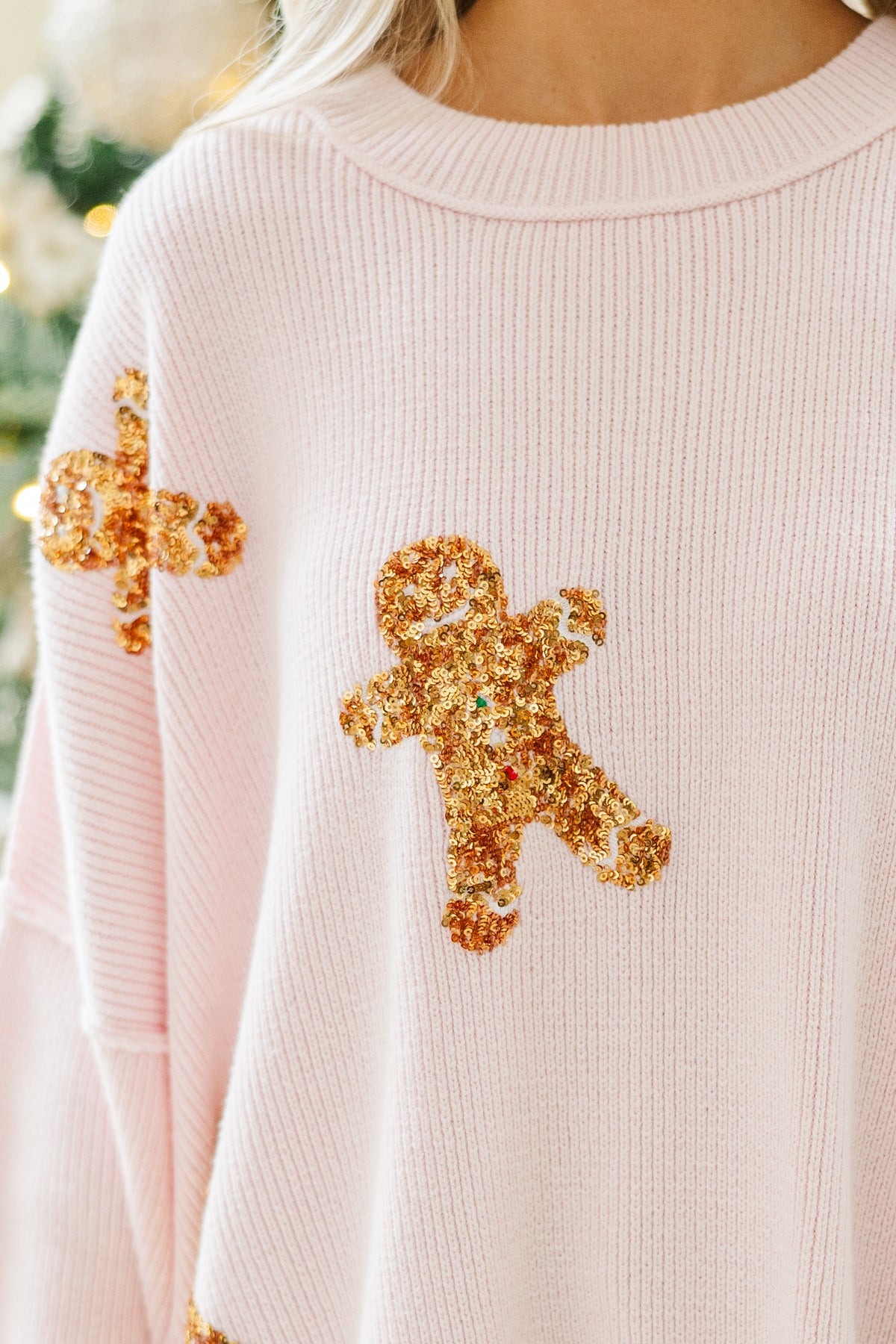 Sweet Tooth Light Pink Gingerbread Sweater – Shop the Mint