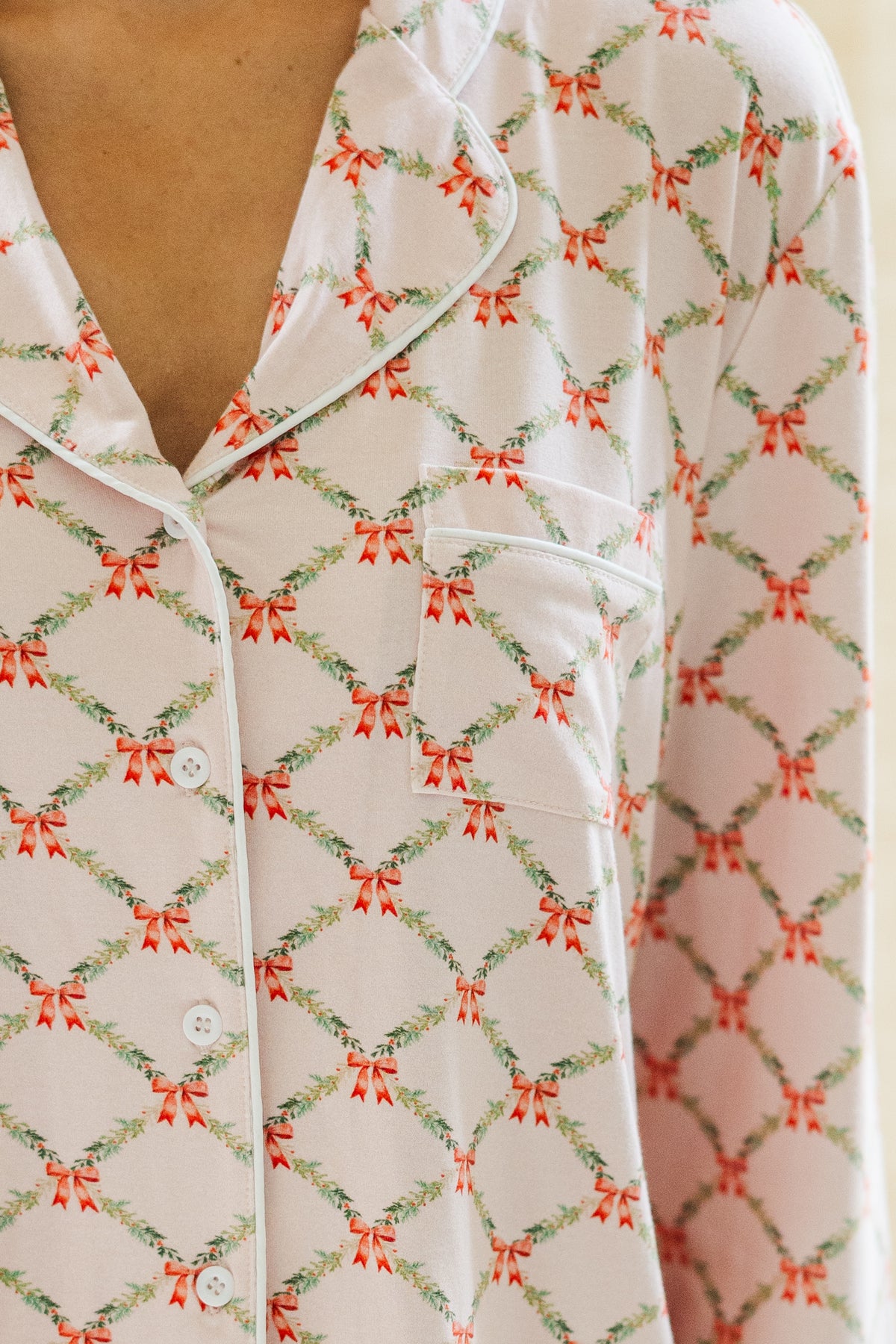 Dream Big Pink Bow Print L/S Bamboo Pajama Set – Shop the Mint