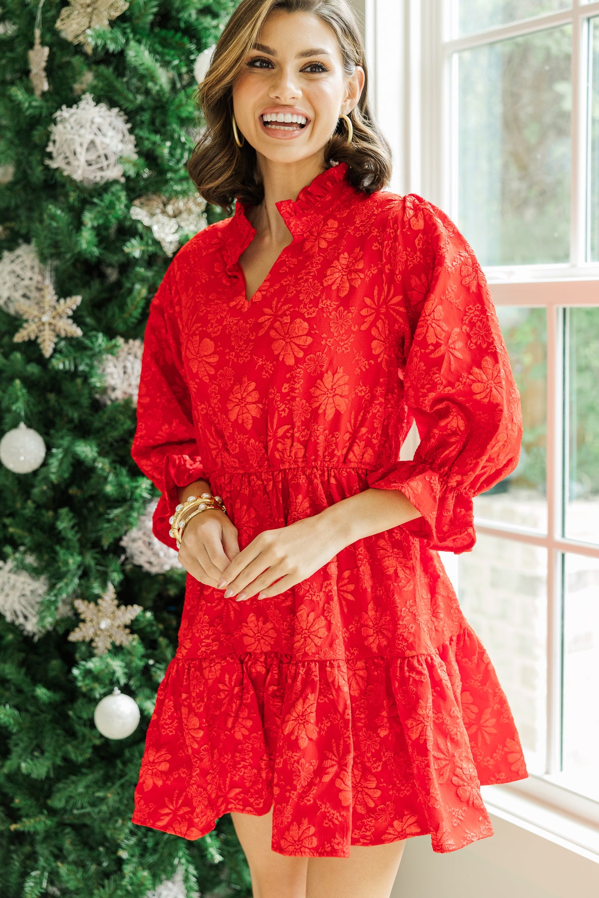 Through It All Red Floral Babydoll Dress – Shop the Mint