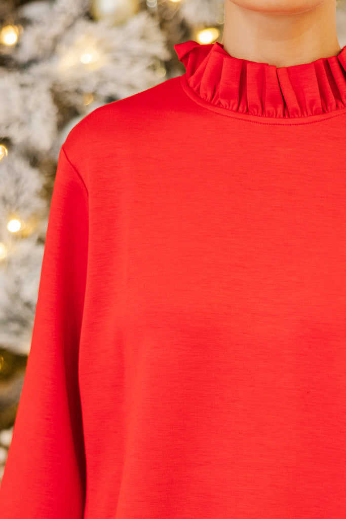 All You Know Red Ruffled Blouse – Shop the Mint