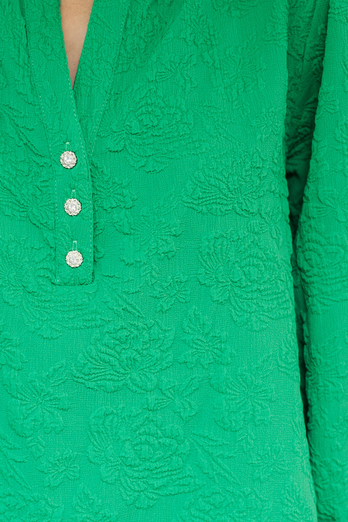 Remember It Well Emerald Green Textured Blouse – Shop the Mint