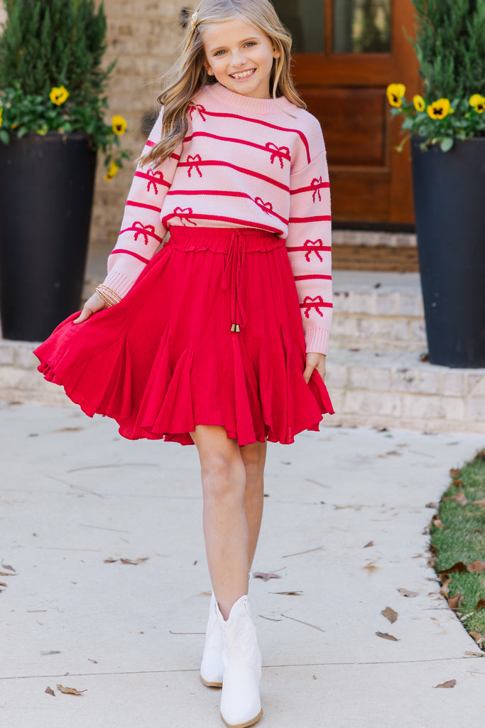 Girls: Look Your Way Red Ruffled Skort – Shop the Mint