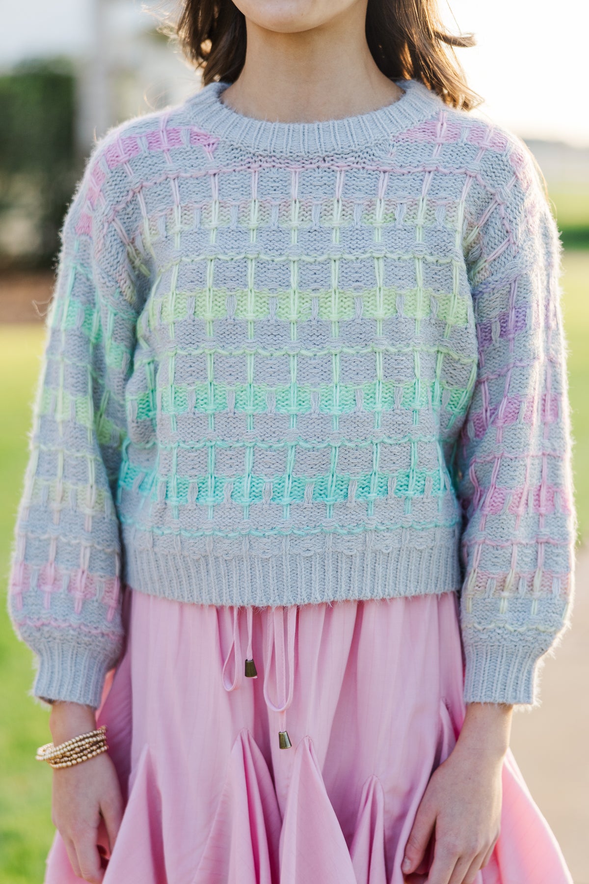Girls: Look At You Gray Multicolor Sweater – Shop the Mint