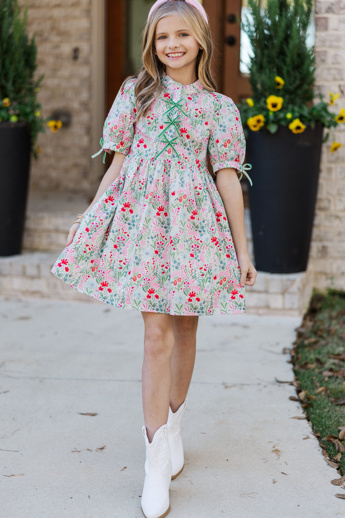 Girls: The Audrey Pink Floral Dress – Shop the Mint