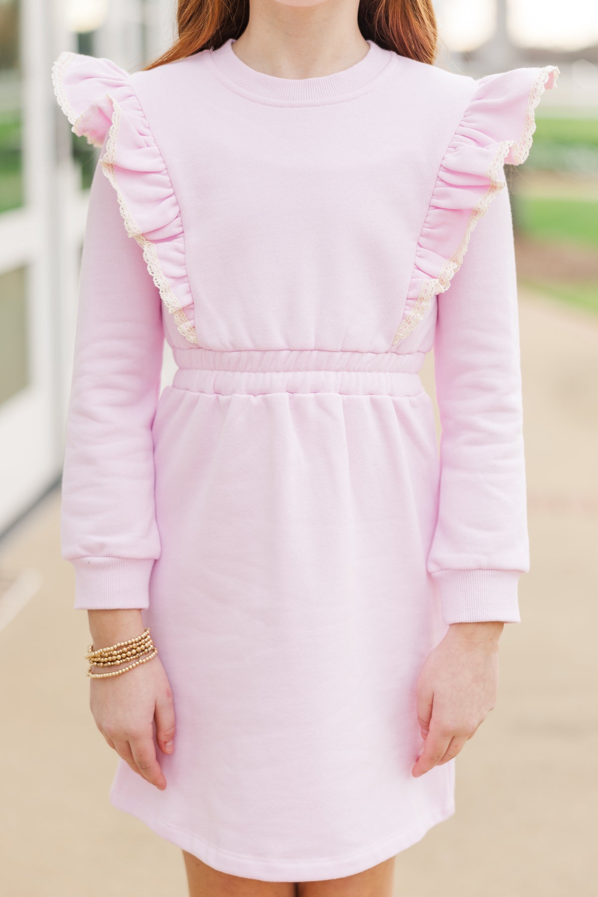 Girls: The Jen Pink Sweatshirt Dress – Shop the Mint