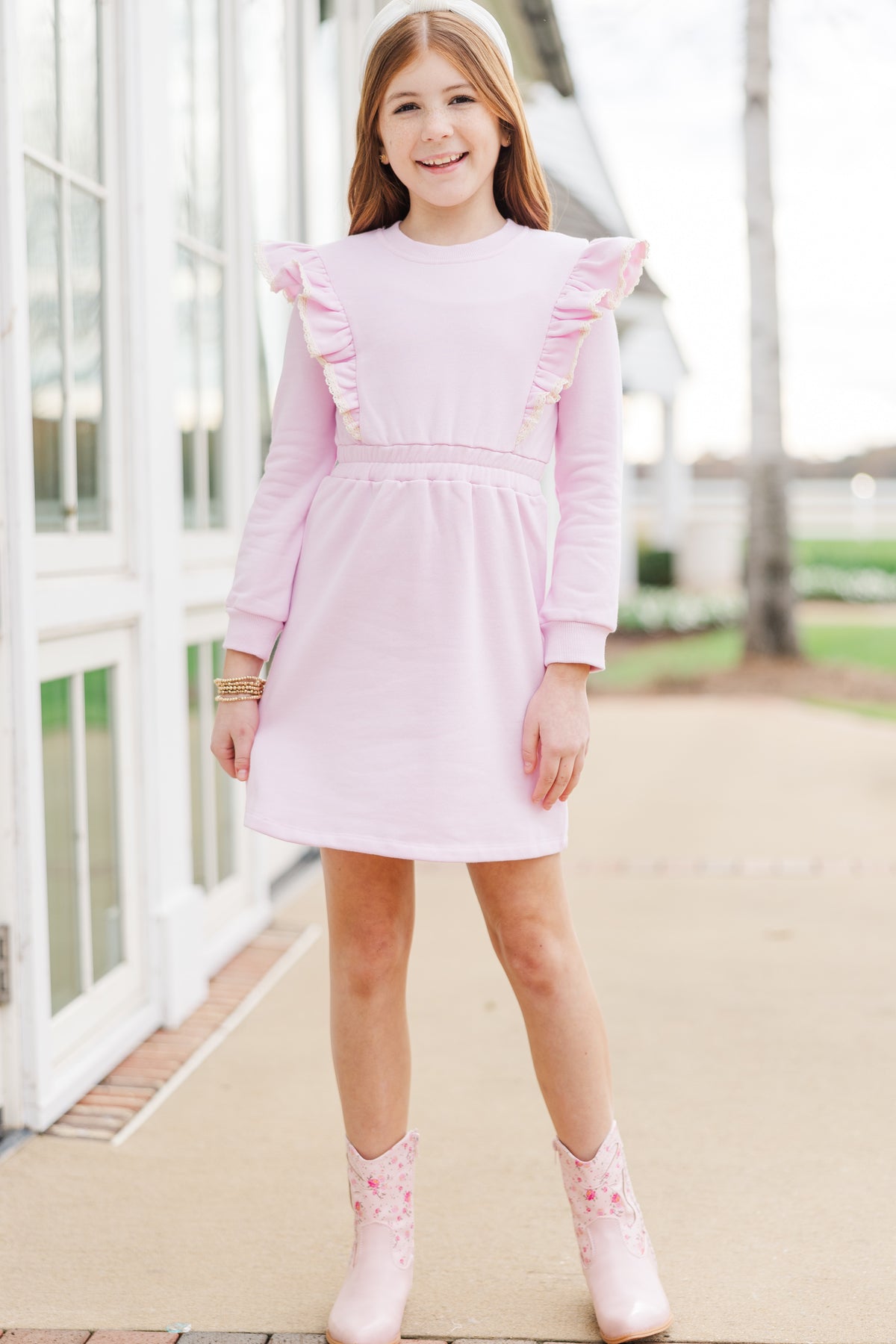 Girls: The Jen Pink Sweatshirt Dress – Shop the Mint