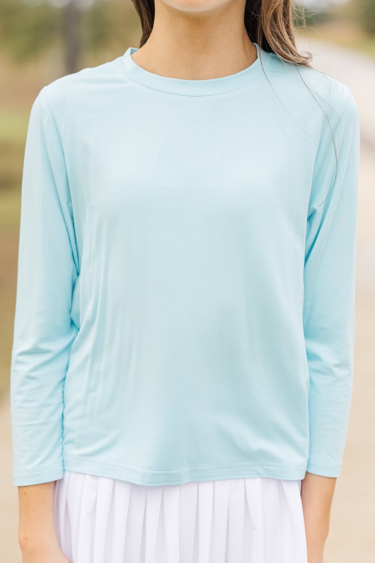 Girls: The Allysa Light Blue L/S Tee – Shop the Mint