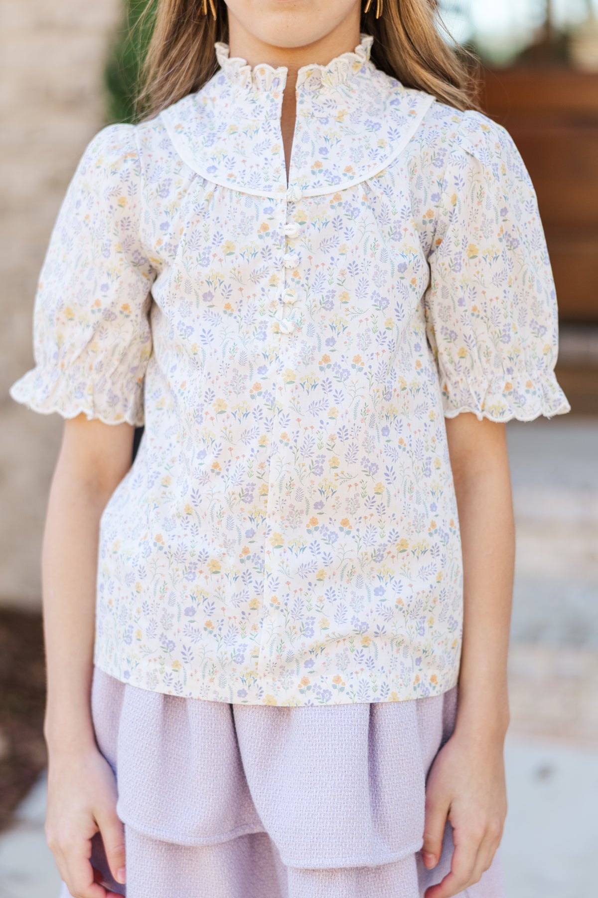 Girls: Keep It Up Yellow Ditsy Floral Blouse – Shop the Mint
