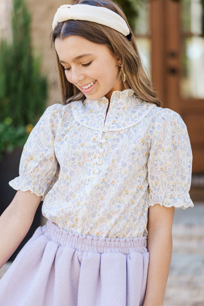 Girls: Keep It Up Yellow Ditsy Floral Blouse – Shop the Mint