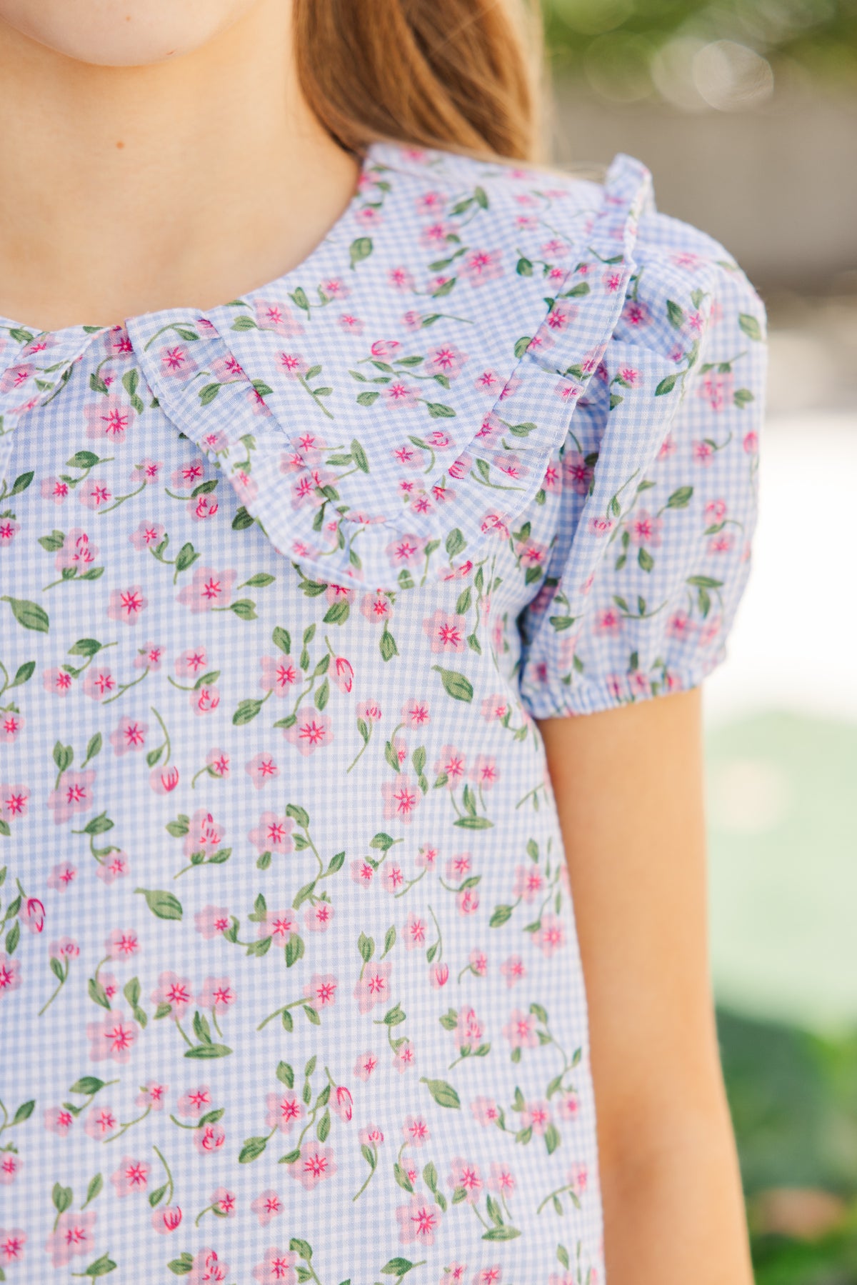 Girls: The Anita Blue Gingham Collared Dress – Shop the Mint