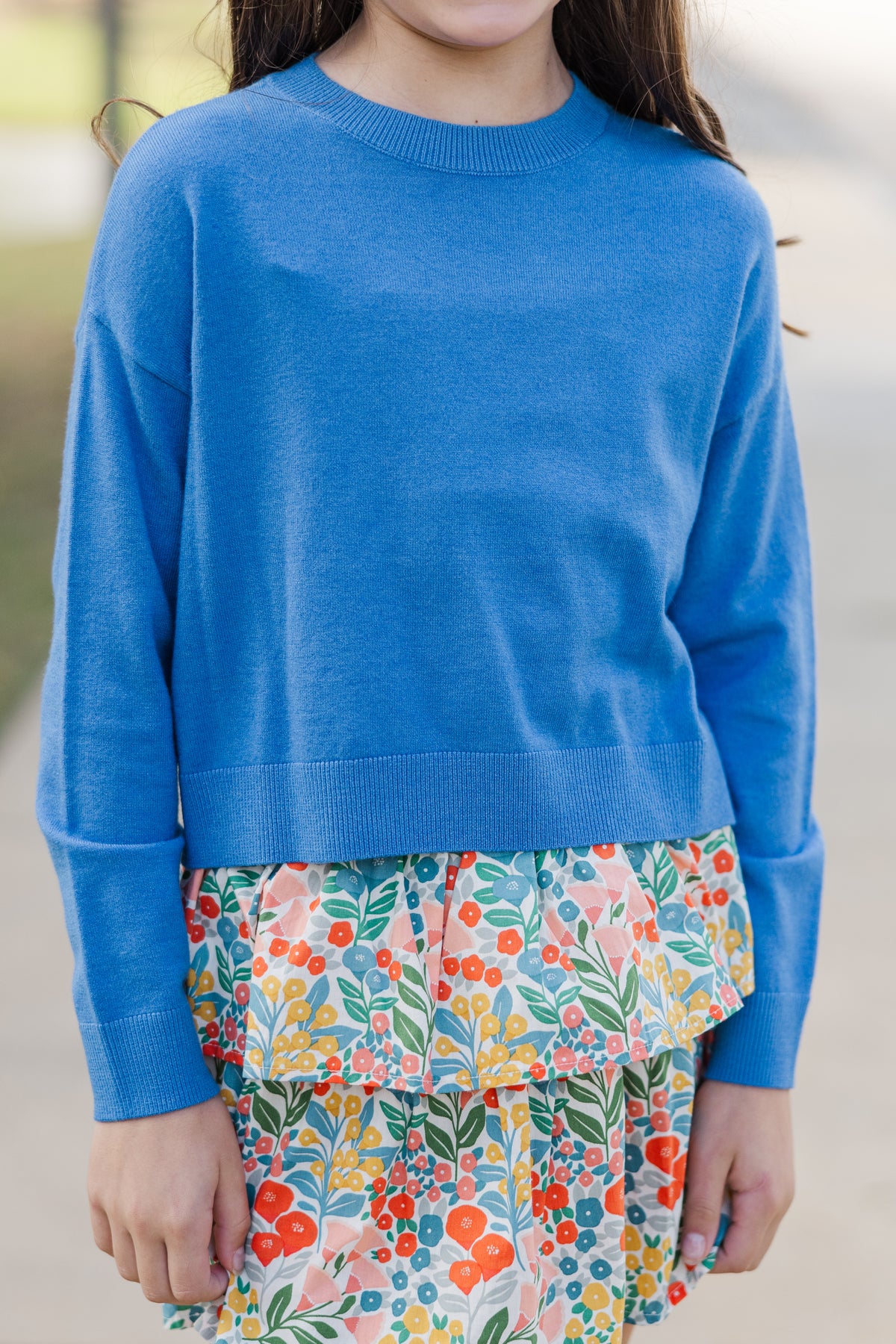 Girls: The Leah Blue Sweater – Shop the Mint