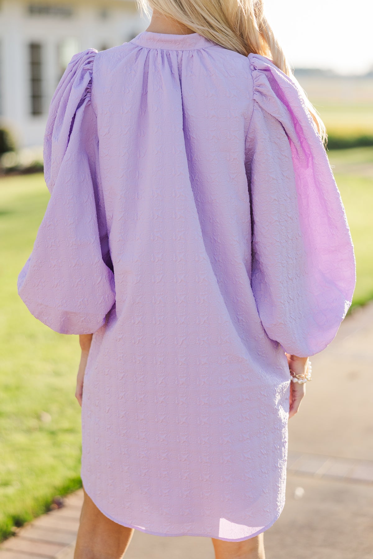 The Idyllic Lavender Purple Textured Dress – Shop the Mint