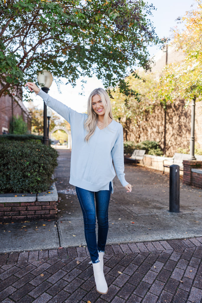 Get To Know You Light Blue Tunic – Shop the Mint