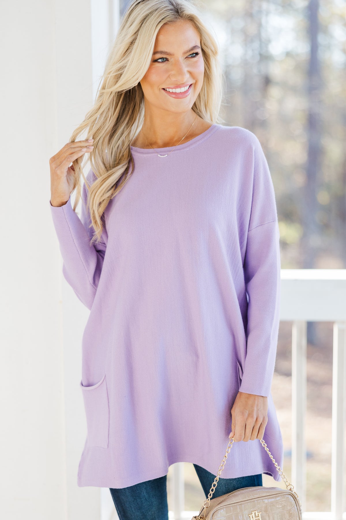 Loving My Life Lavender Purple Pocket Tunic – Shop the Mint