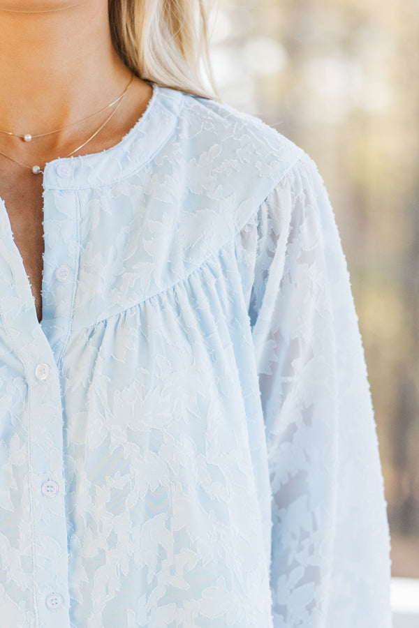 Can't Stop Dreaming Light Blue Lace Tunic – Shop the Mint