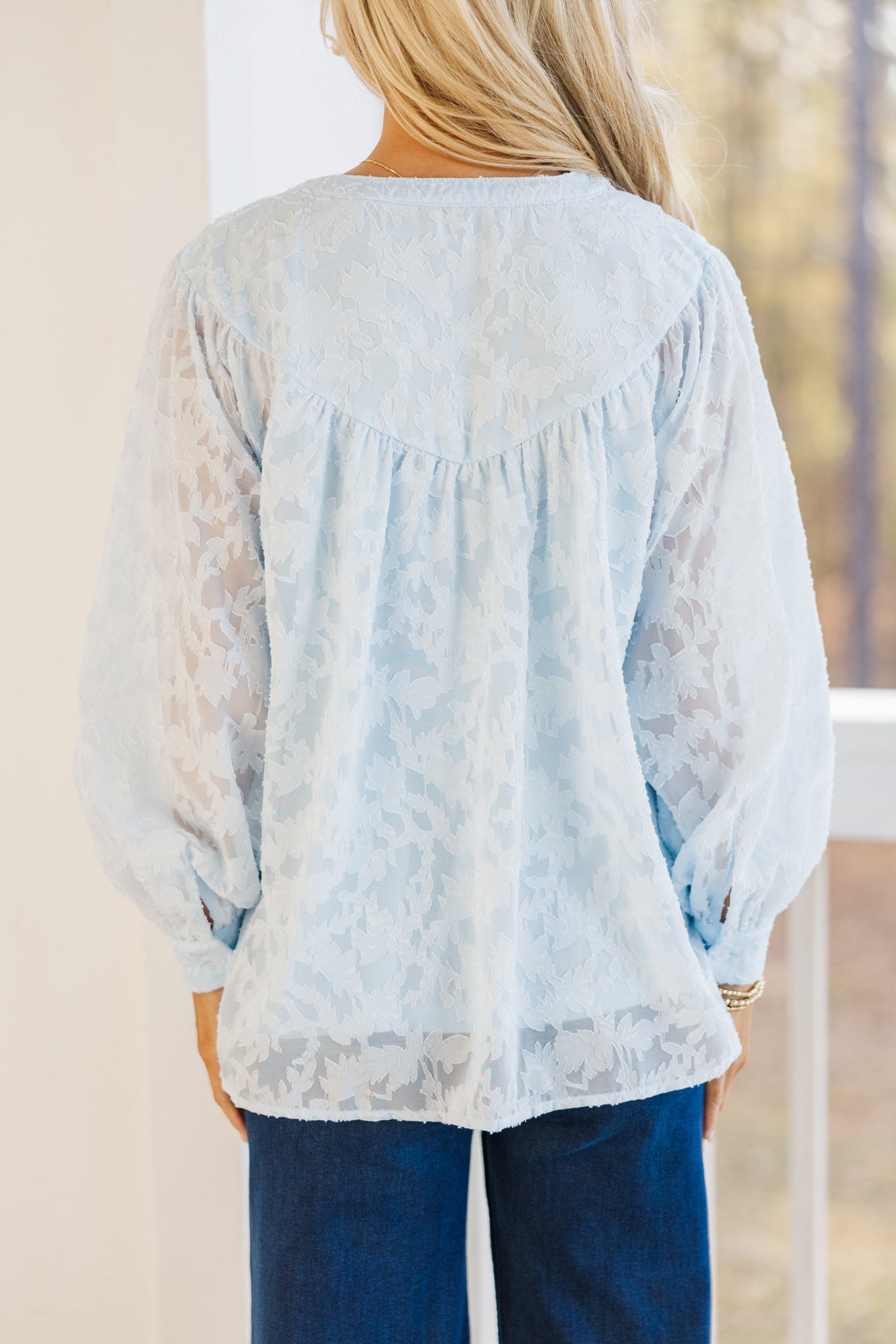 Can't Stop Dreaming Light Blue Lace Tunic – Shop the Mint
