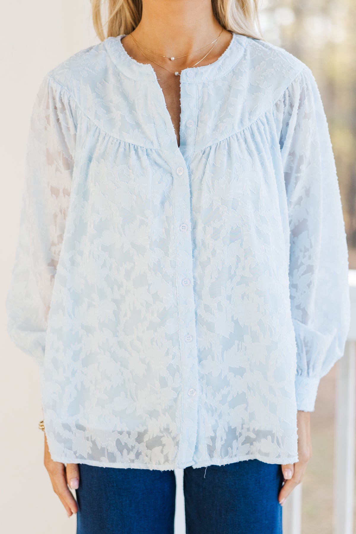 Can't Stop Dreaming Light Blue Lace Tunic – Shop the Mint