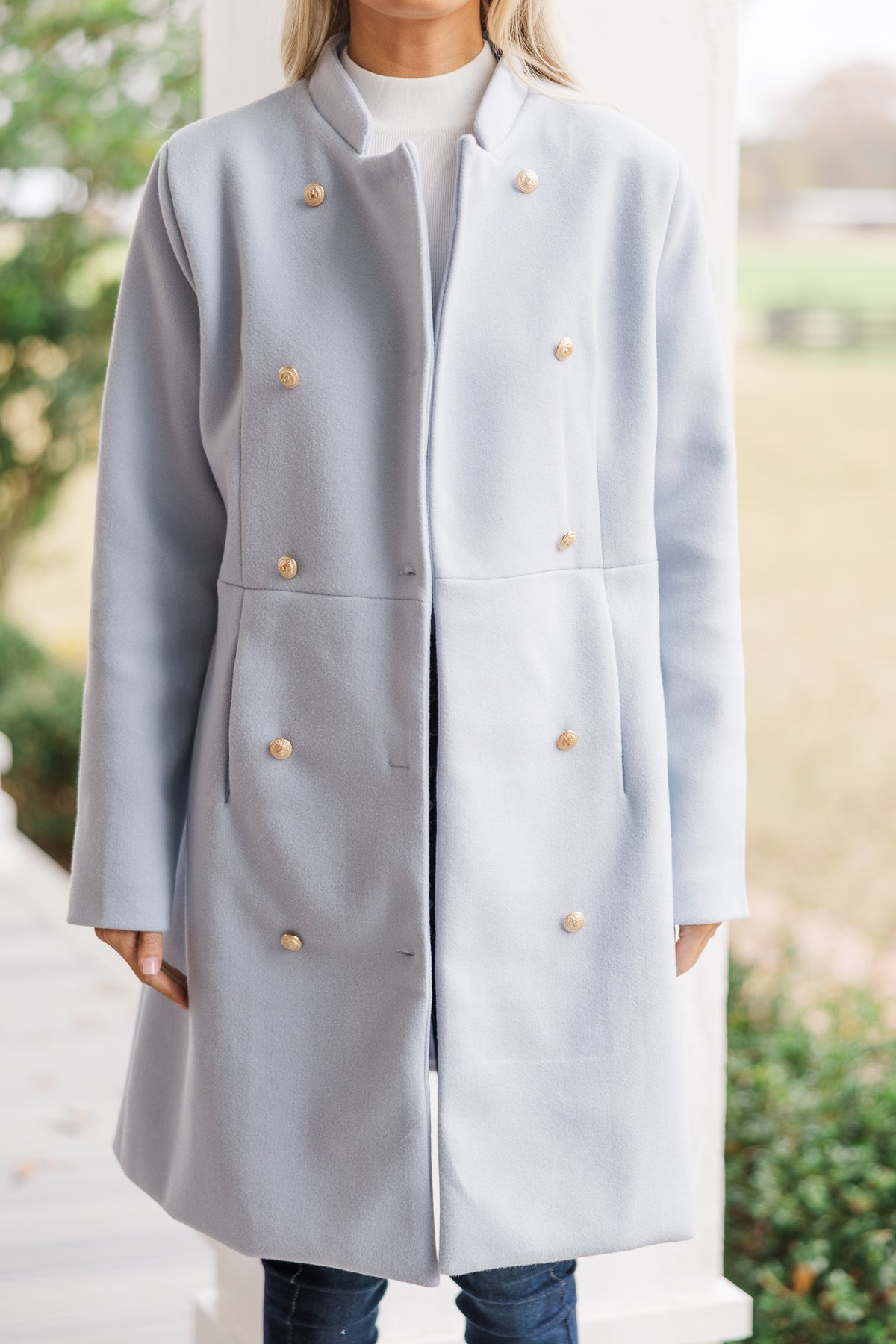 City Streets Light Blue Coat – Shop the Mint