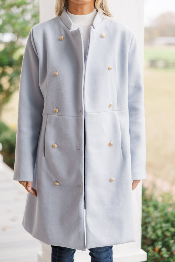 City Streets Light Blue Coat – Shop the Mint