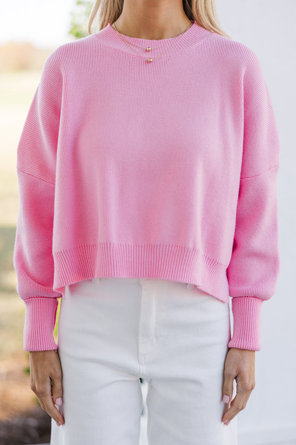 Perfectly You Pink Cropped Sweater – Shop the Mint