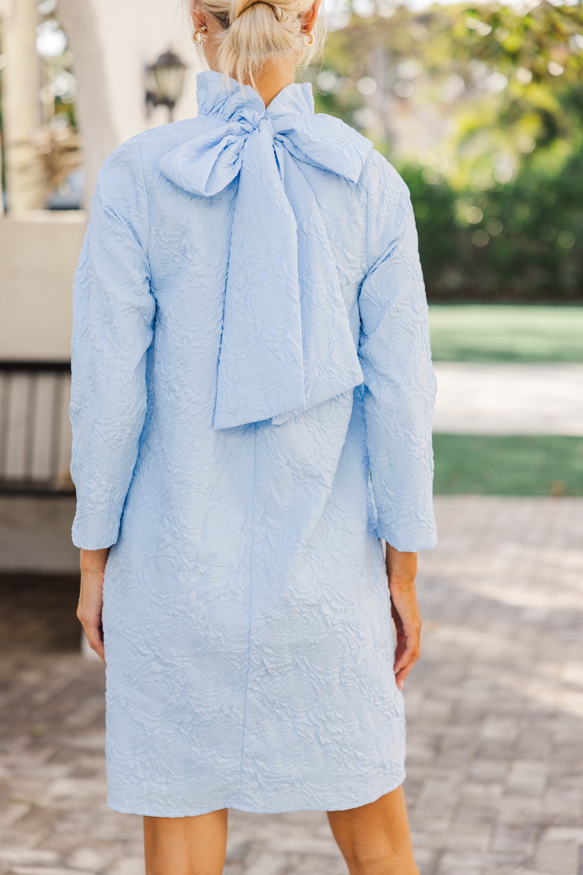 This Is It Light Blue Textured Swing Dress – Shop the Mint