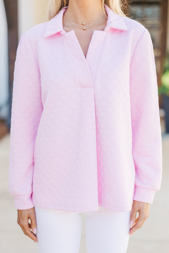 Nice To See You Pink Textured Top – Shop the Mint