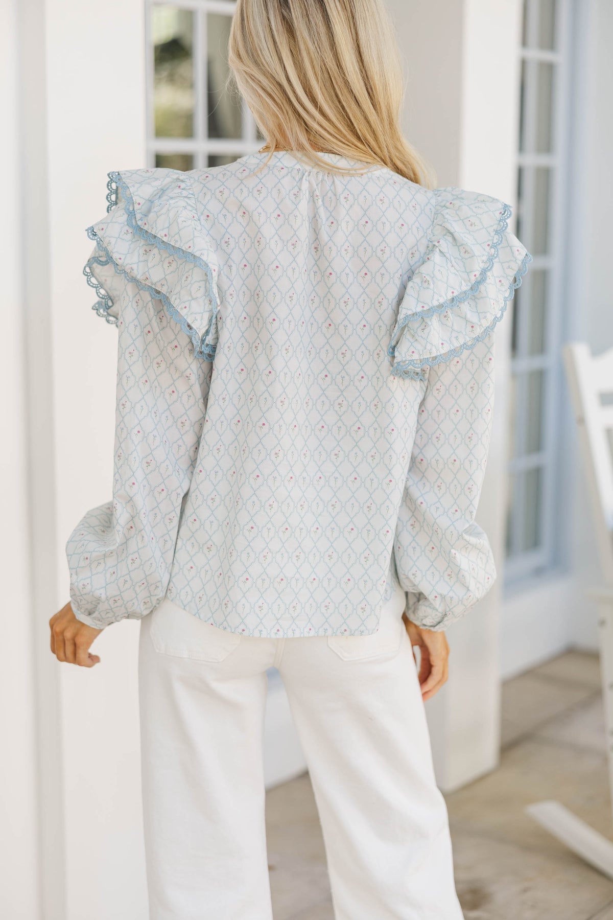 The Rendezvous Cream Medallion Blouse – Shop the Mint