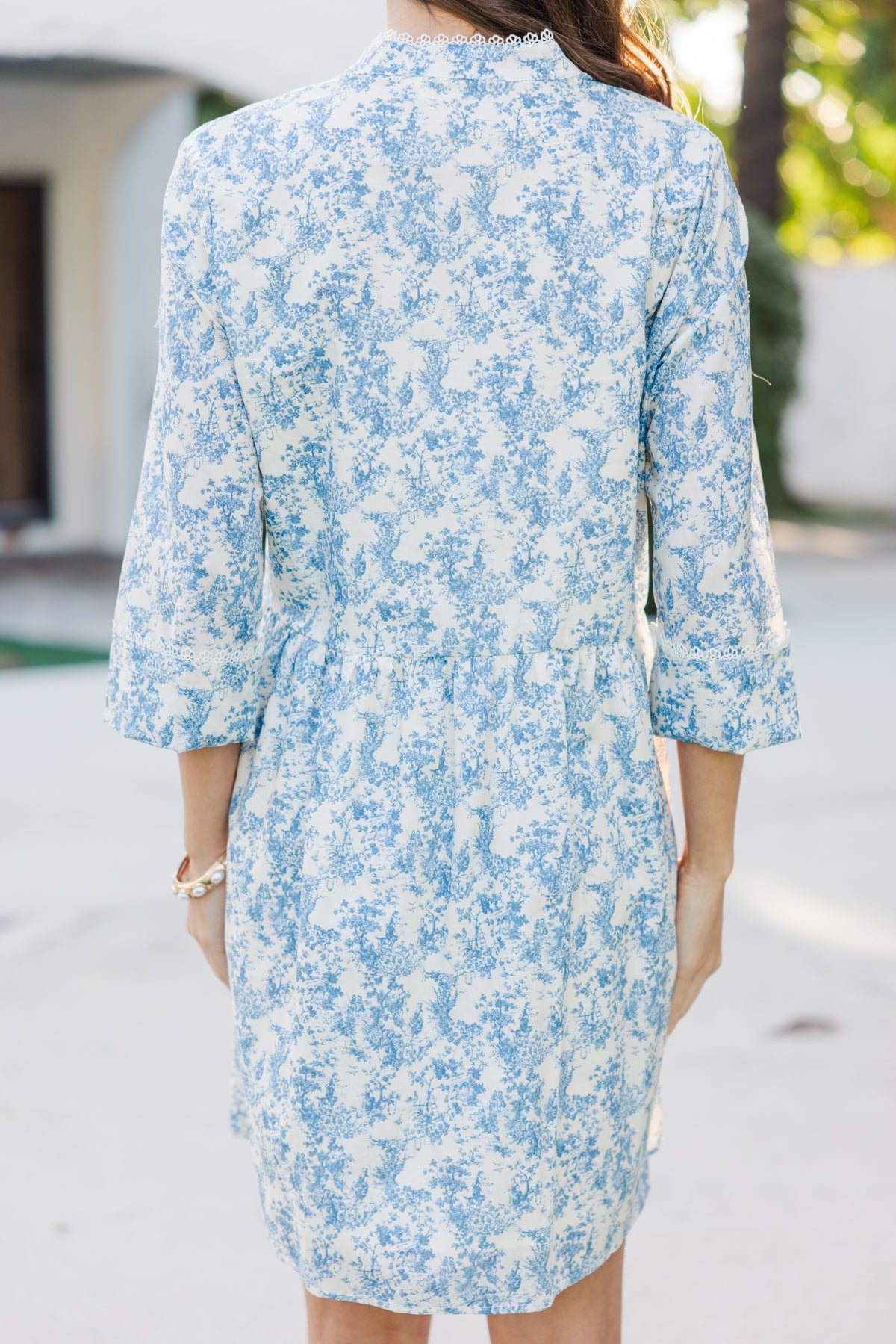Always The One Blue Floral Toile Shift Dress – Shop the Mint