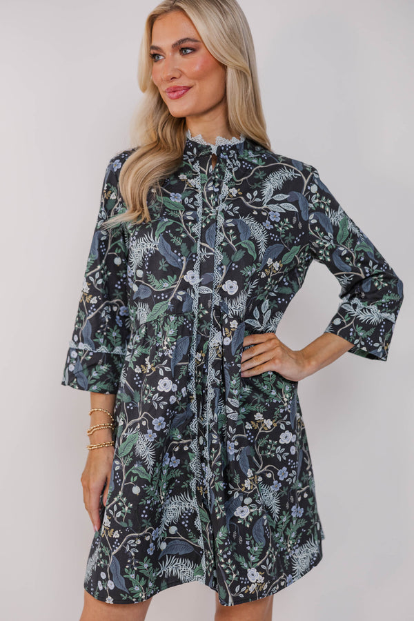 Always The One Navy Blue Floral Shift Dress – Shop the Mint