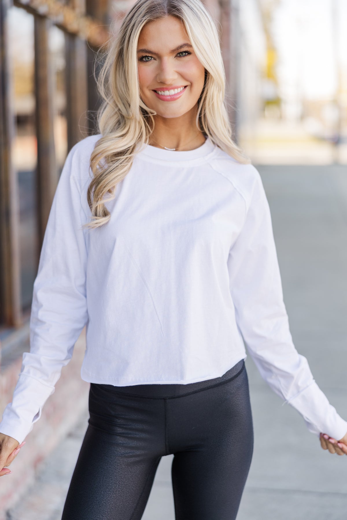 Make It Your Day White Raglan Top – Shop the Mint