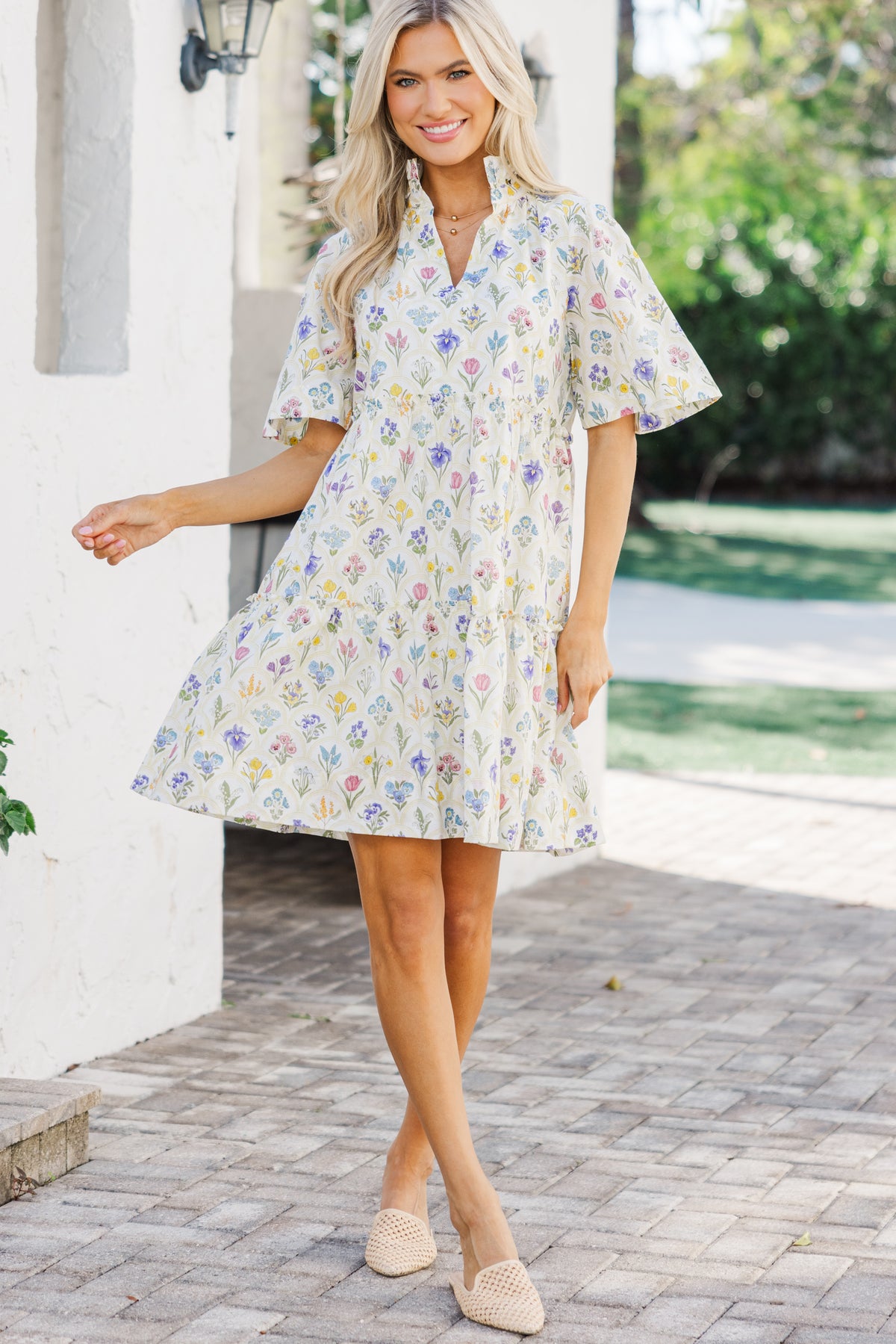 Feeling Your Best Cream Medallion Dress – Shop the Mint