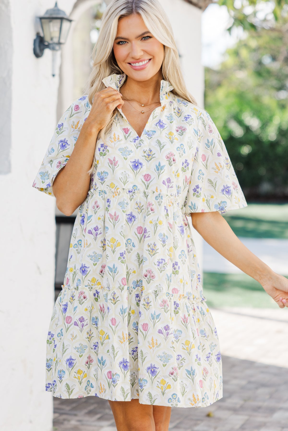Feeling Your Best Cream Medallion Dress – Shop the Mint