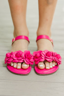 Girls: The Christy Fuchsia Pink Sandals – Shop the Mint
