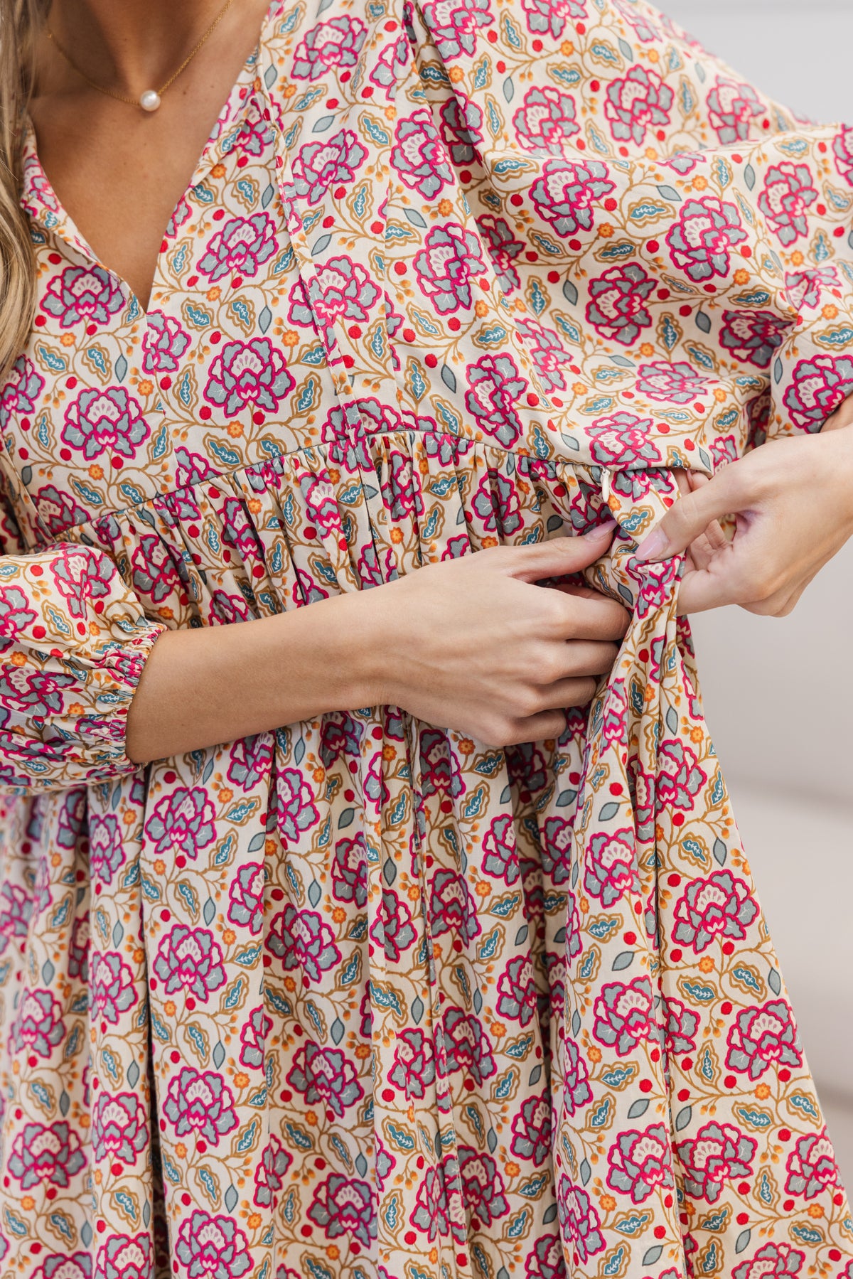 NURSING COLLECTION: It's All True Magenta Medallion Dress – Shop the Mint