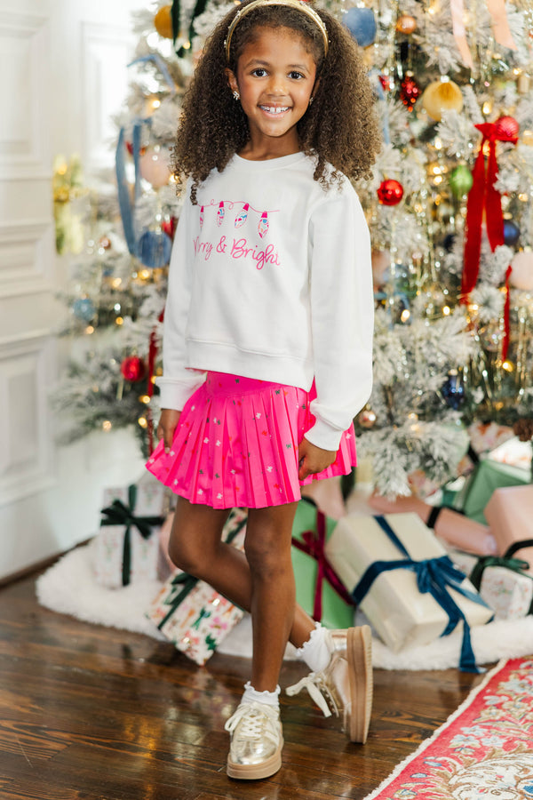 Girls: Oh So Bright White Graphic Sweatshirt – Shop the Mint