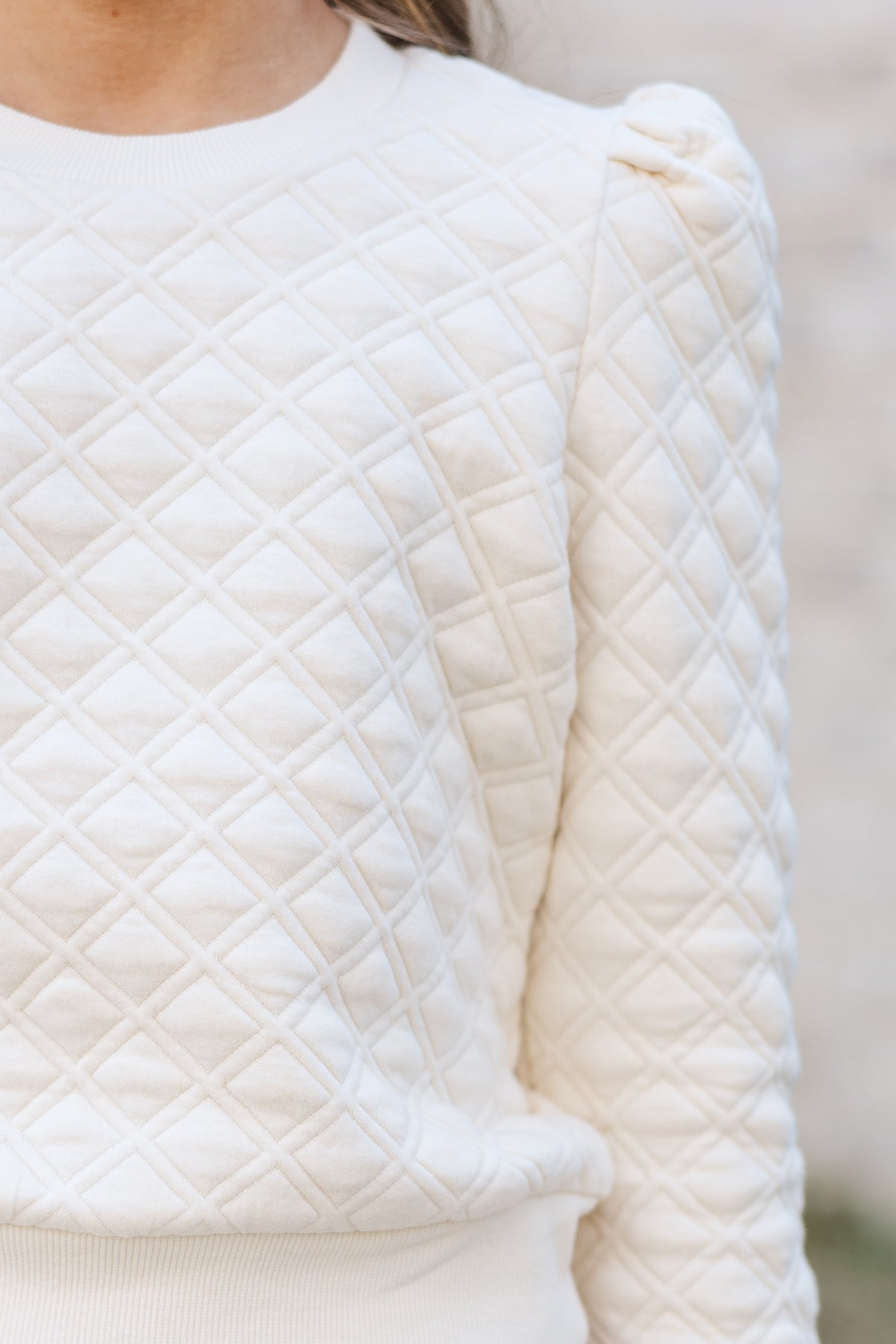 Girls: The Courtney Cream Quilted Pullover – Shop the Mint