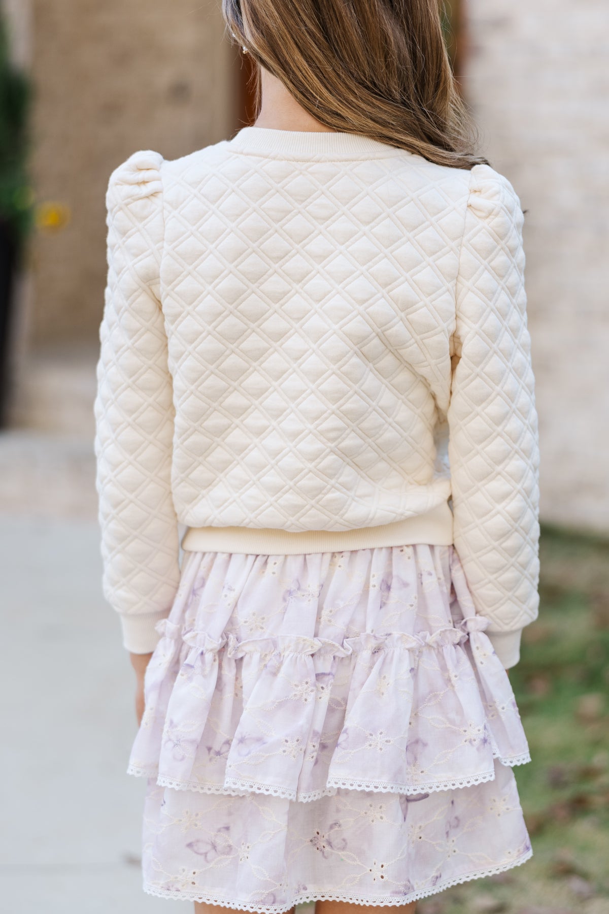Girls: The Courtney Cream Quilted Pullover – Shop the Mint