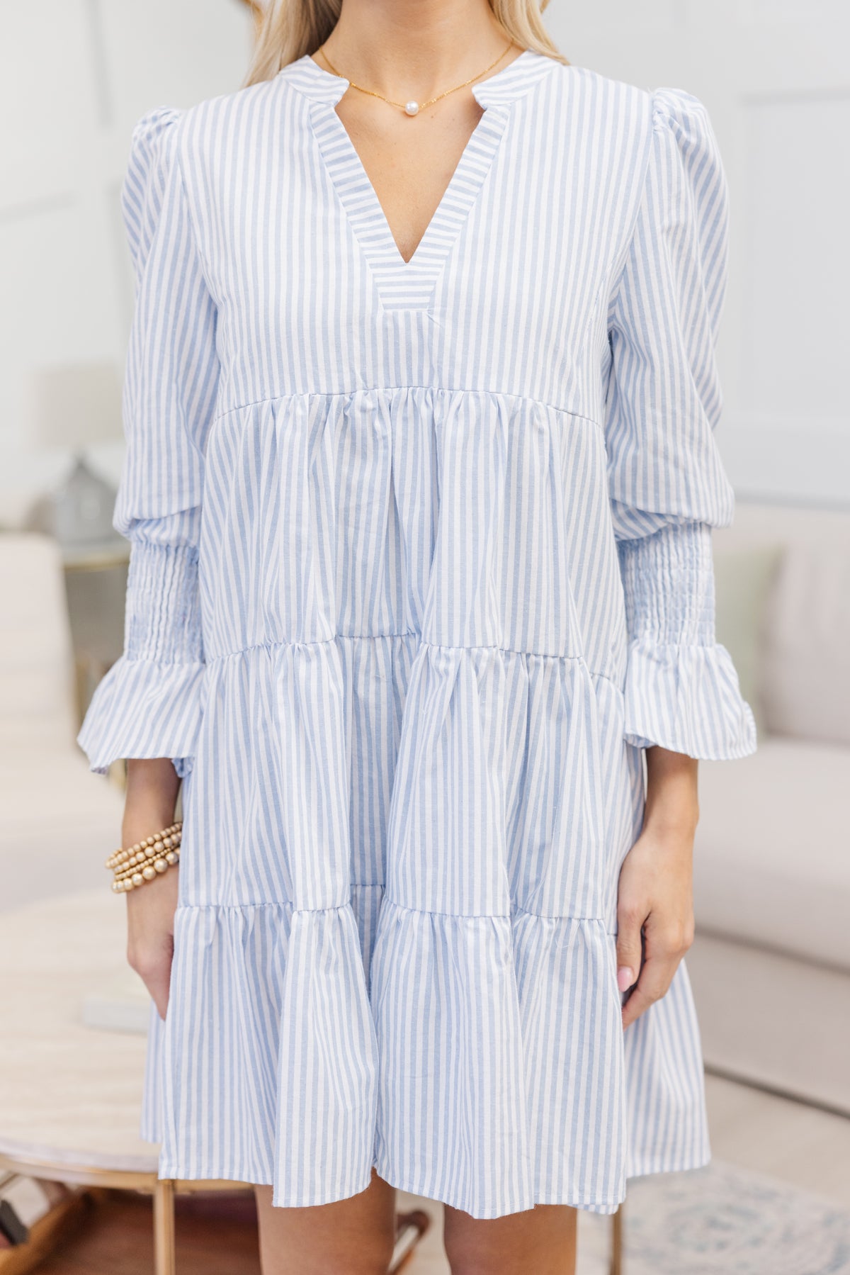 NURSING COLLECTION: In Your Happy Place Blue Striped Dress – Shop the Mint