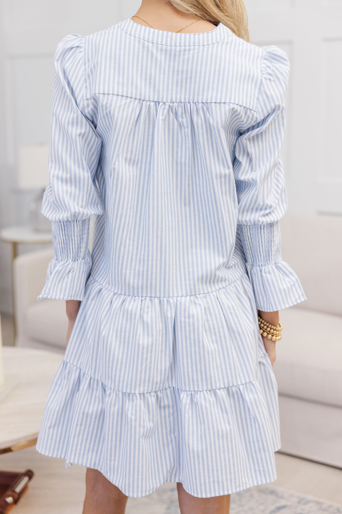 NURSING COLLECTION: In Your Happy Place Blue Striped Dress – Shop the Mint