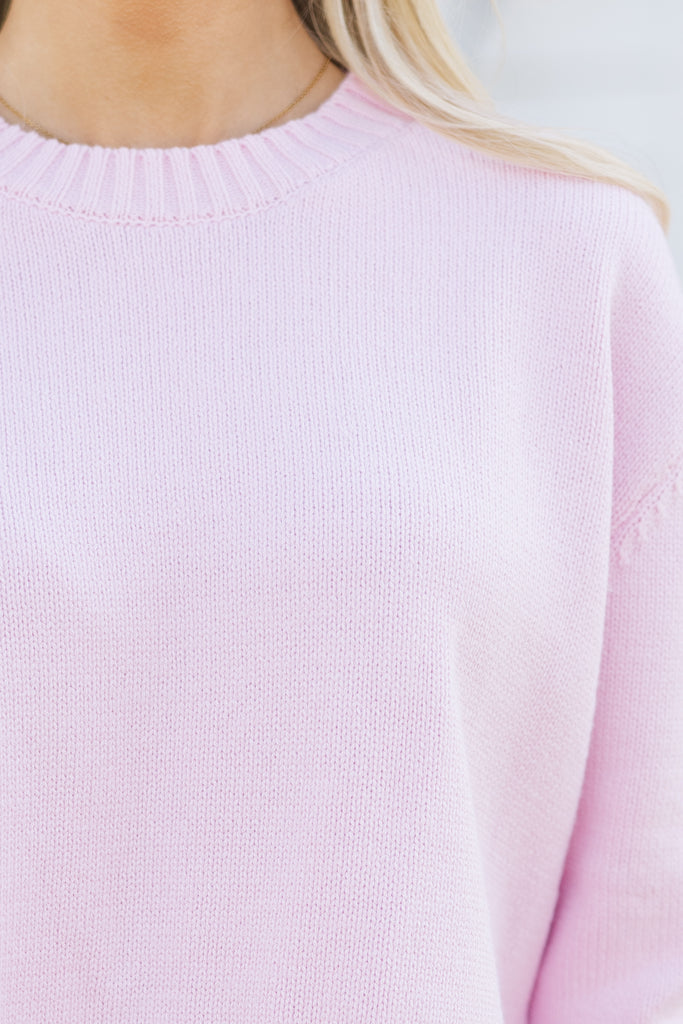 Lucky You Pink Cropped Sweater – Shop the Mint