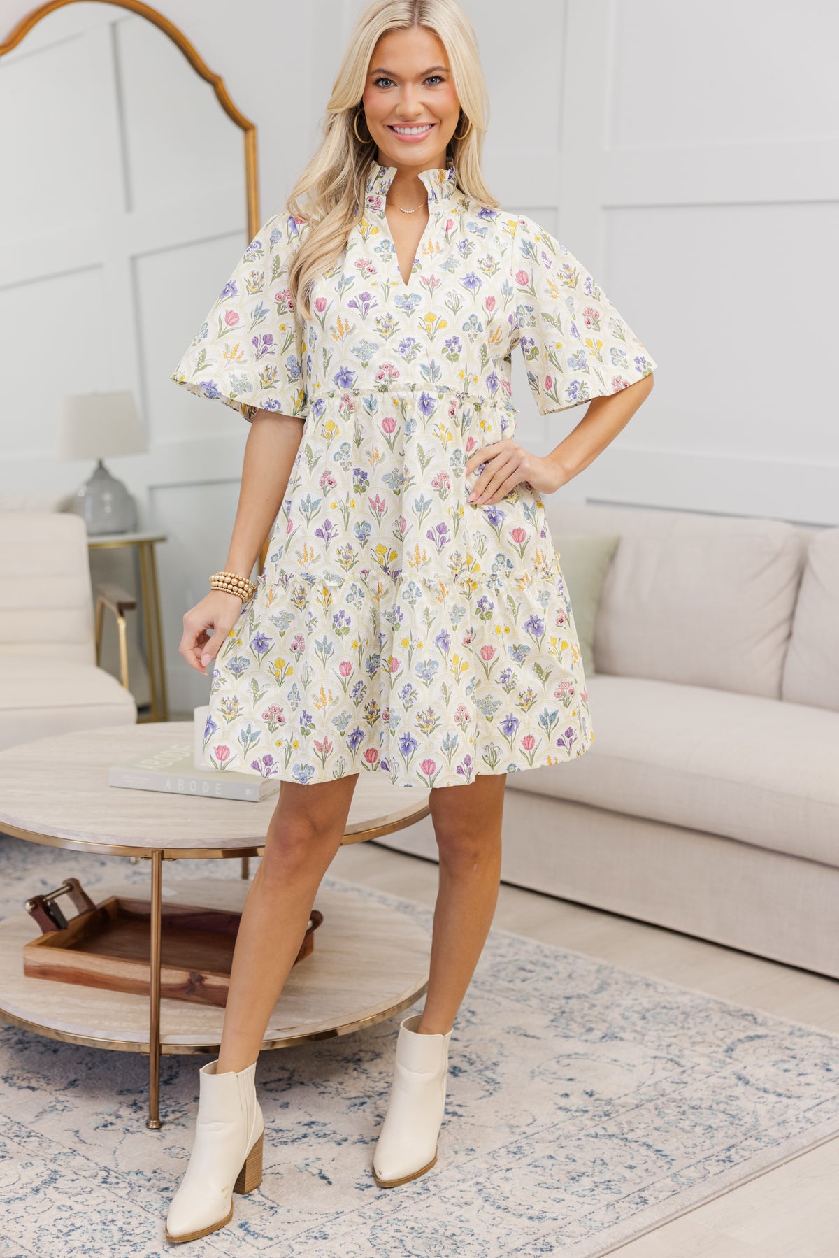 NURSING COLLECTION: Feeling Your Best Cream Medallion Dress – Shop the Mint