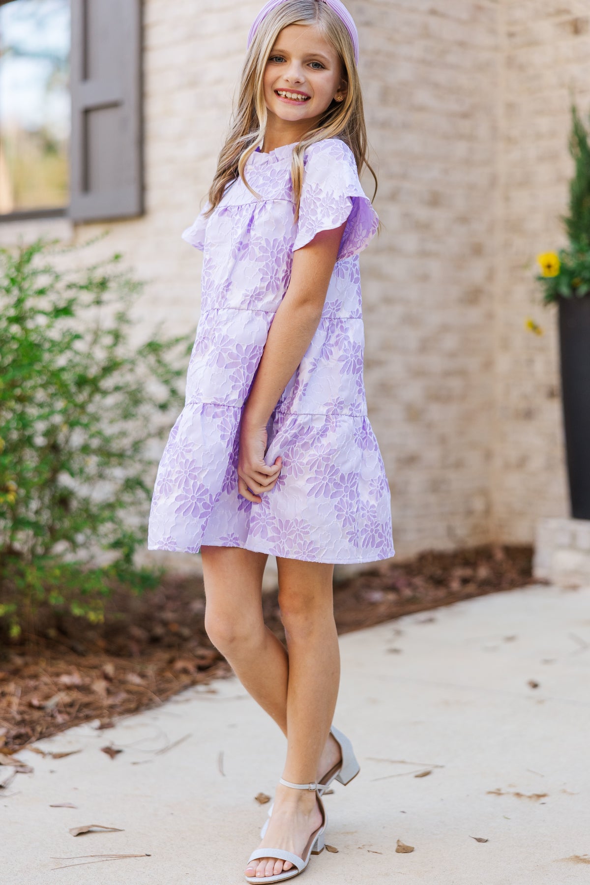 Girls: The Skylar Lavender Purple Floral Dress – Shop the Mint