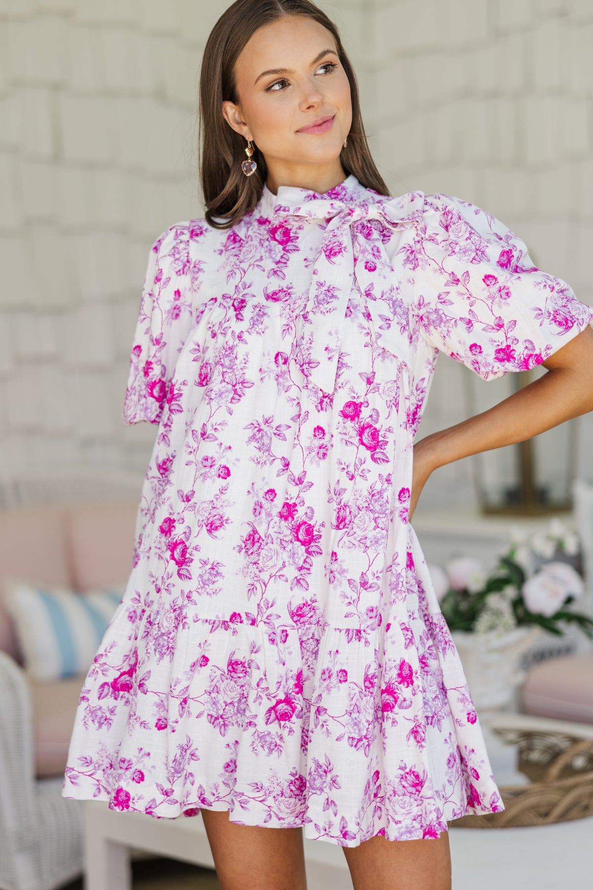 All The Charm Pink Toile Dress – Shop the Mint