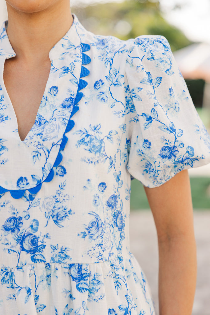 Always Kind Blue Toile Print Blouse – Shop the Mint