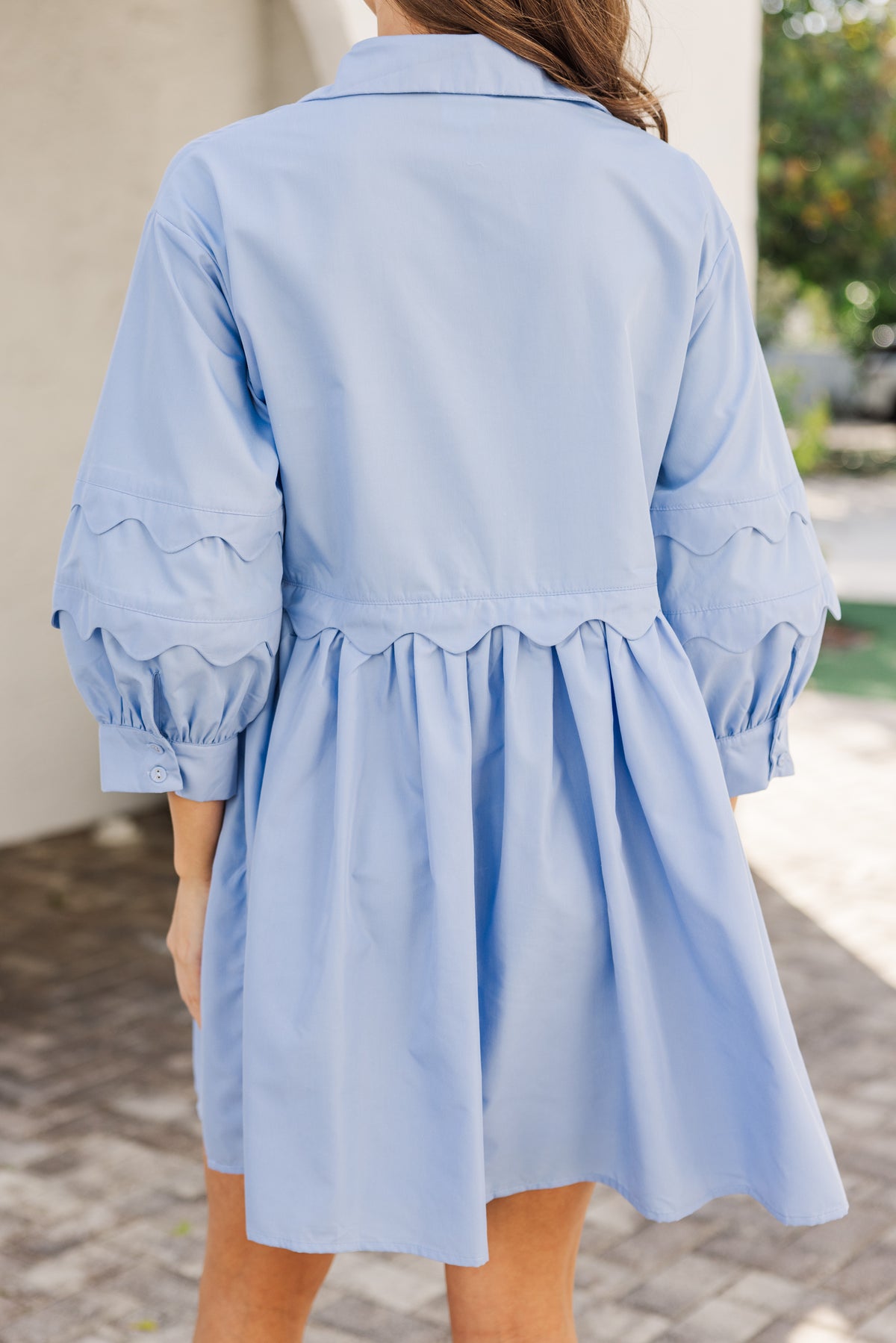 All The Best Light Blue Scalloped Dress – Shop the Mint